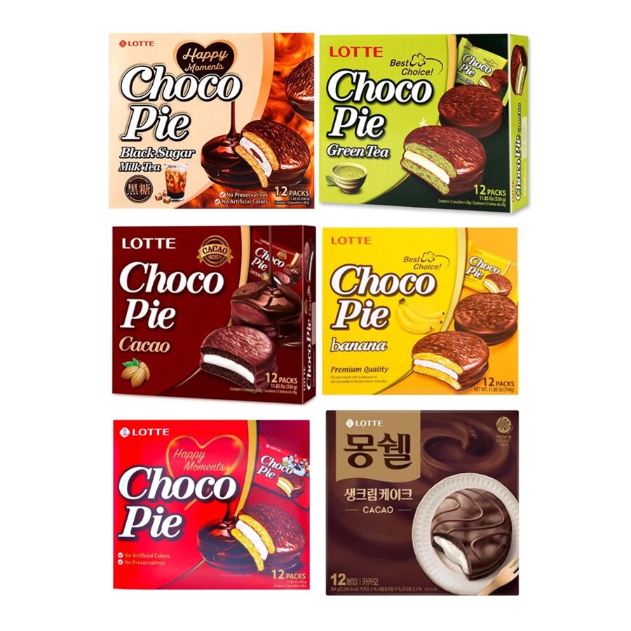 Choco Pie - zemeņu garšas 336g kastīte [12 gabali] - Uzkodas un saldumi ...